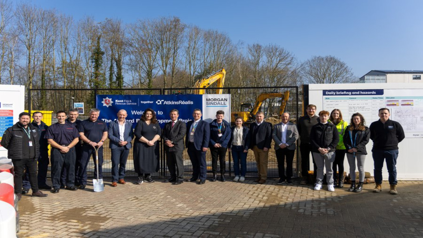 Morgan Sindall breaks ground on Ashford firefighter training facility, England